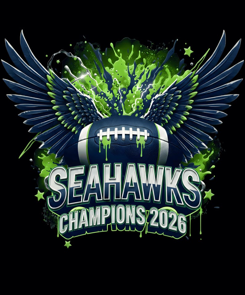 Seahawks Champions Football Clipart, Game Day PNG (digital Download) - Etsy