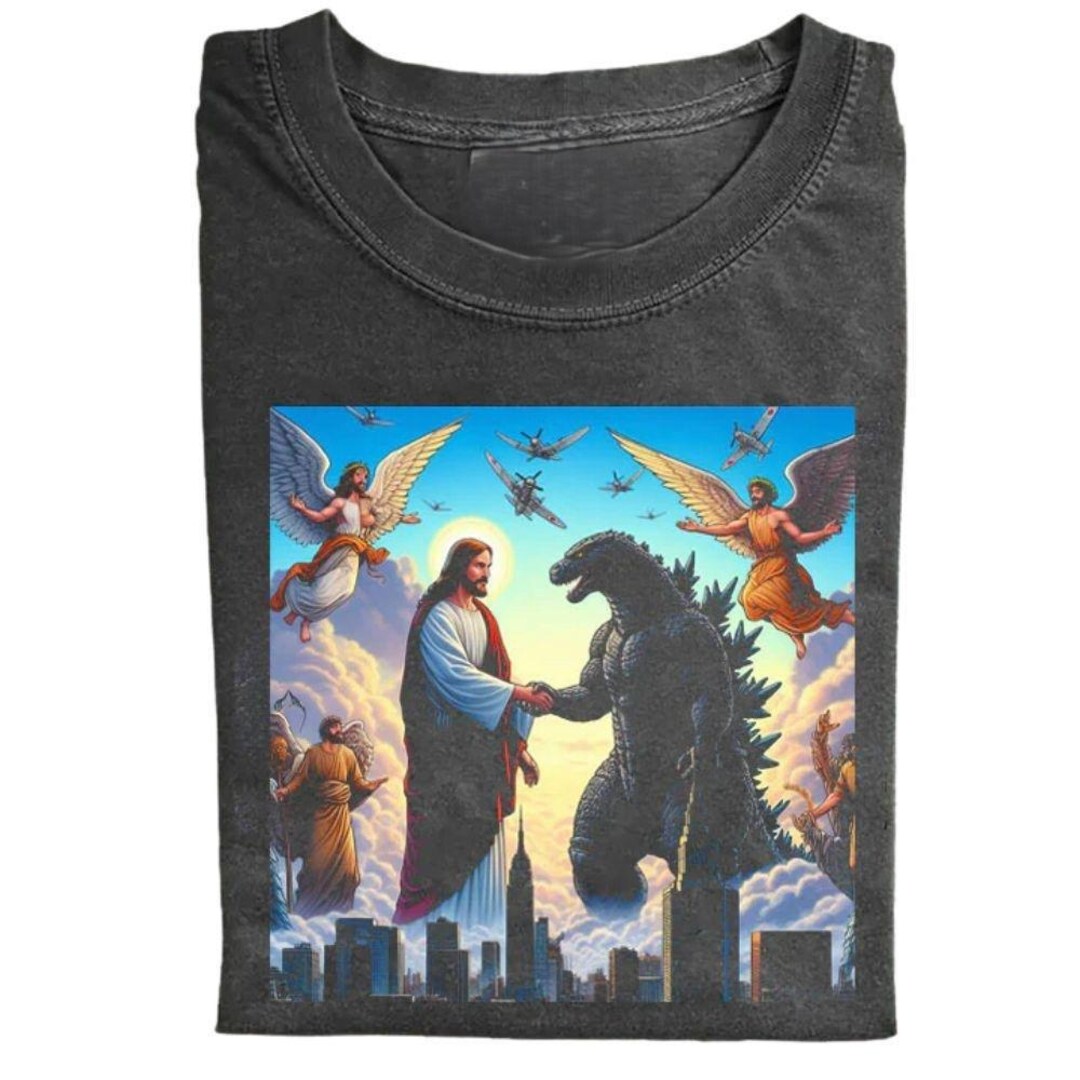 The Jesus and Godzilla Shirt, Funny Christian Shirts, Underwear ...