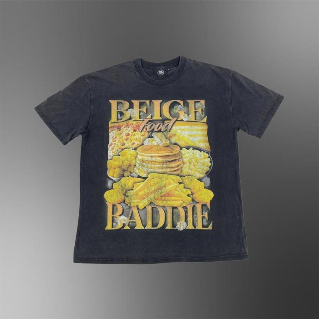 Vintage Beige Food Baddie Tee, Funny Retro Graphic Streetwear Shirt - Etsy
