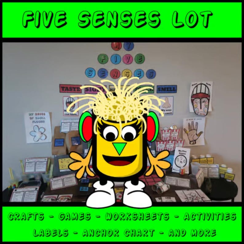 The Ultimate Five Senses Activity Bundle: Games, Printables & Learning ...