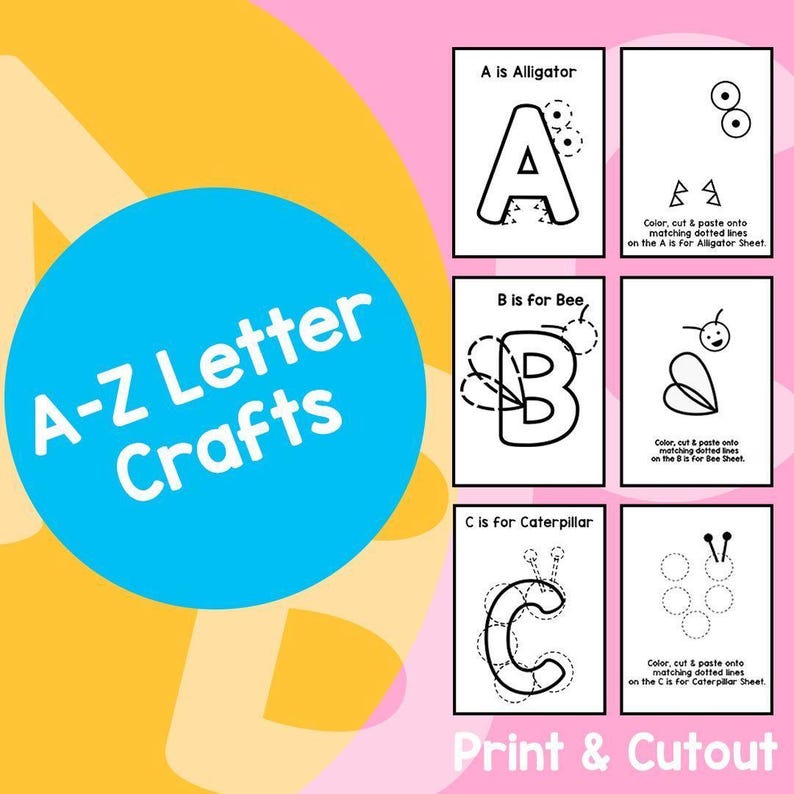 Alphabet Animal Letter Crafts (A-Z) - Etsy