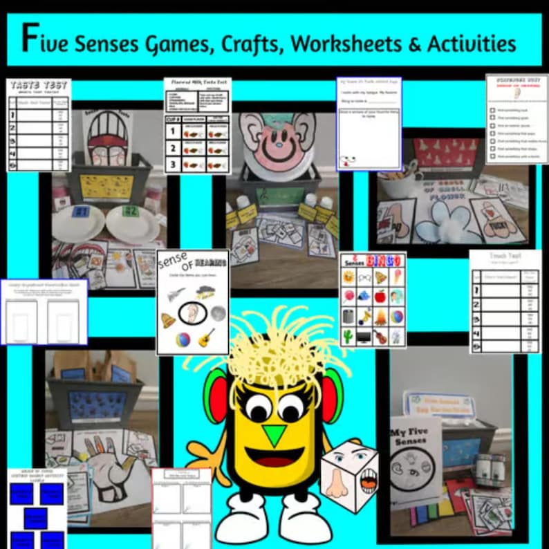 The Ultimate Five Senses Activity Bundle: Games, Printables & Learning ...