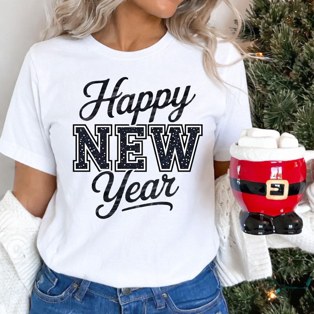 Happy New Year PNG | New Year Sublimation Design Digital Download - Etsy