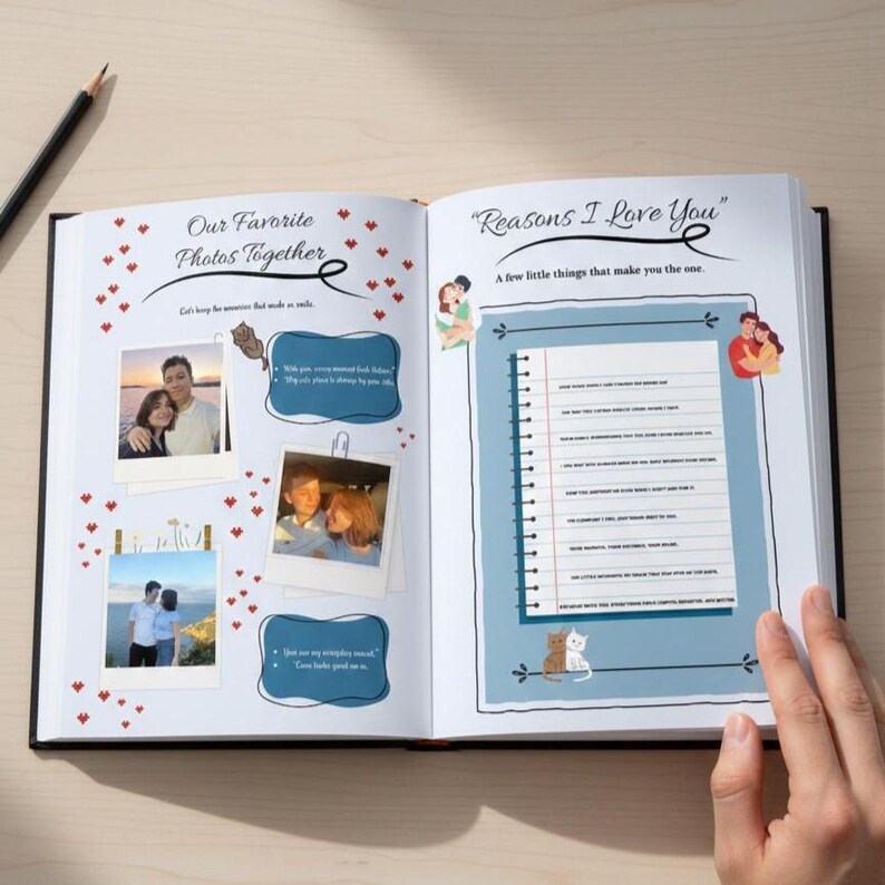 Editable Canva Couples Memory Book – AI & QR Personalized Love Story ...