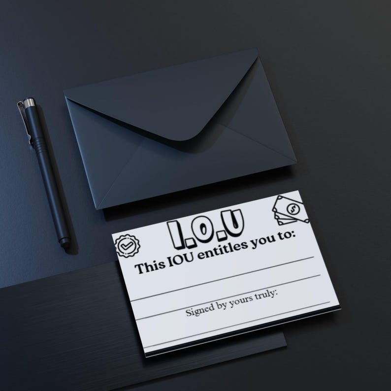 Funny IOU Cards | Printable Gag Gift Coupons (PDF) - Etsy