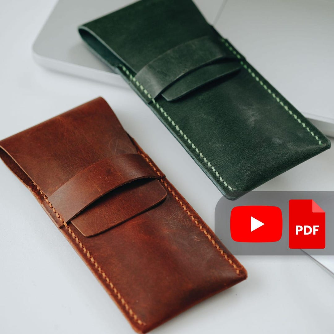 DIY Leather Pencil Case Template – 7x16cm PDF Pattern – Digital Craft ...