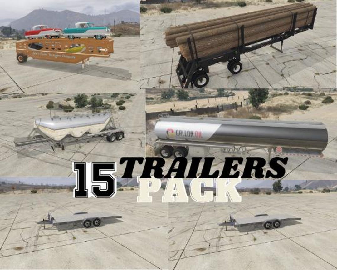 Fivem Ready 15 Trailers Pack - Trucks Compatible, Standalone , Easy to ...