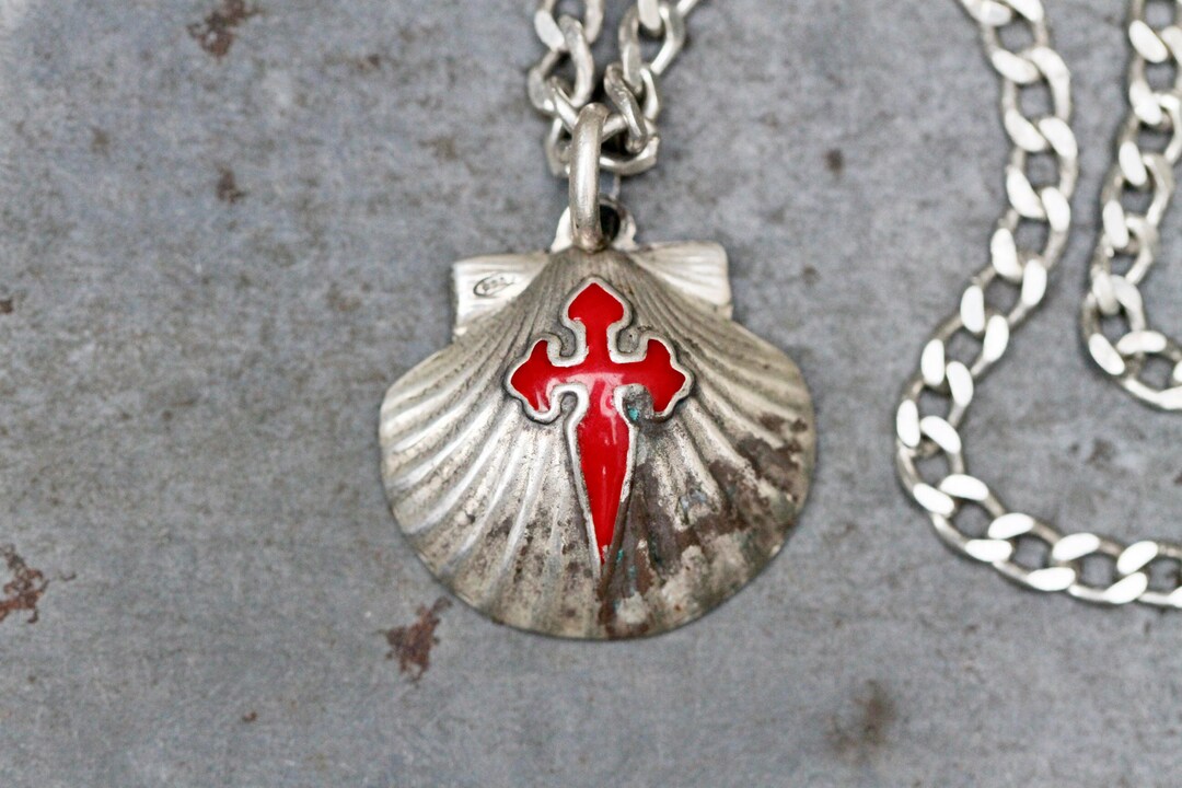 Men's Camino De Santiago Scallop Shell Necklace - Sterling Silver Clam ...