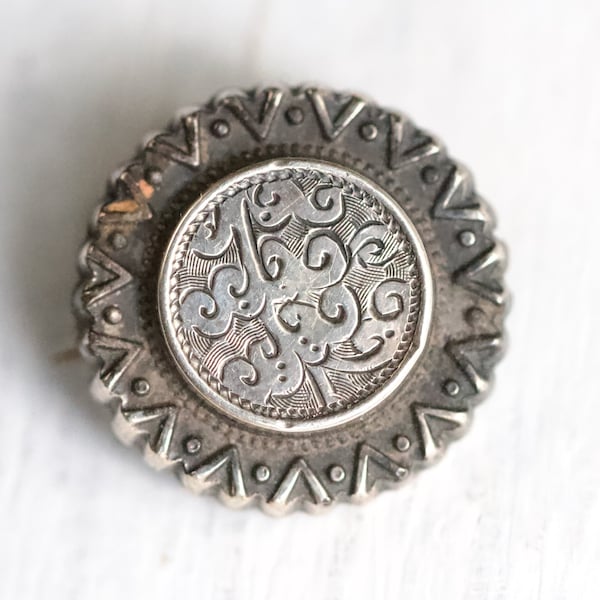Antique Sterling Silver Brooch Pin - Etsy