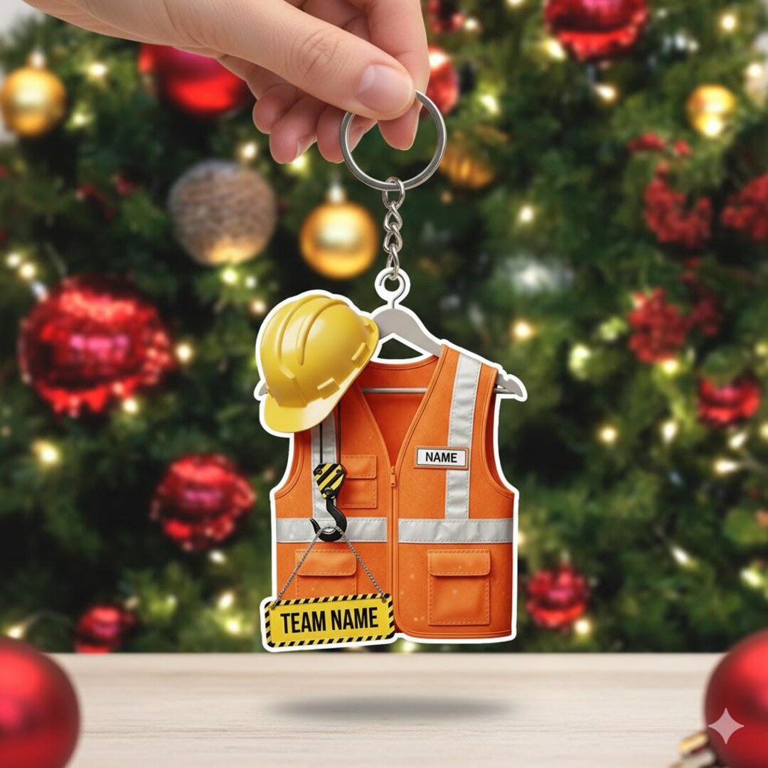 Custom Safety Gear & Construction Equipment Christmas Ornament ...