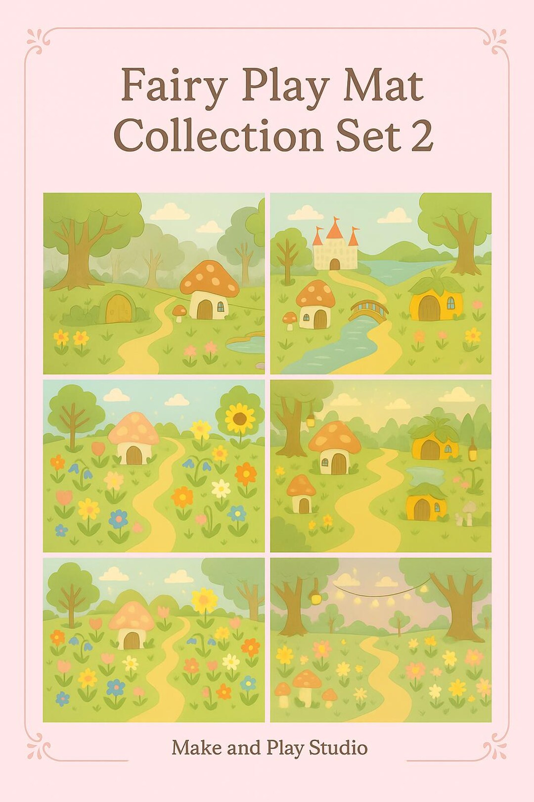 Fairy Mats Set 2: Fairy, River, Castle Hill, Garden Clearing , Forest ...