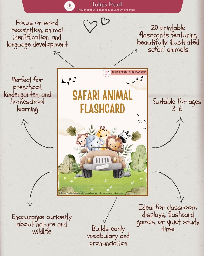 Safari Animal Flashcards | Printable Learning Cards for Kids ...