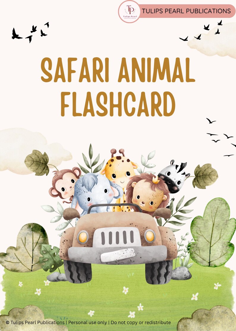 Safari Animal Flashcards | Printable Learning Cards for Kids ...