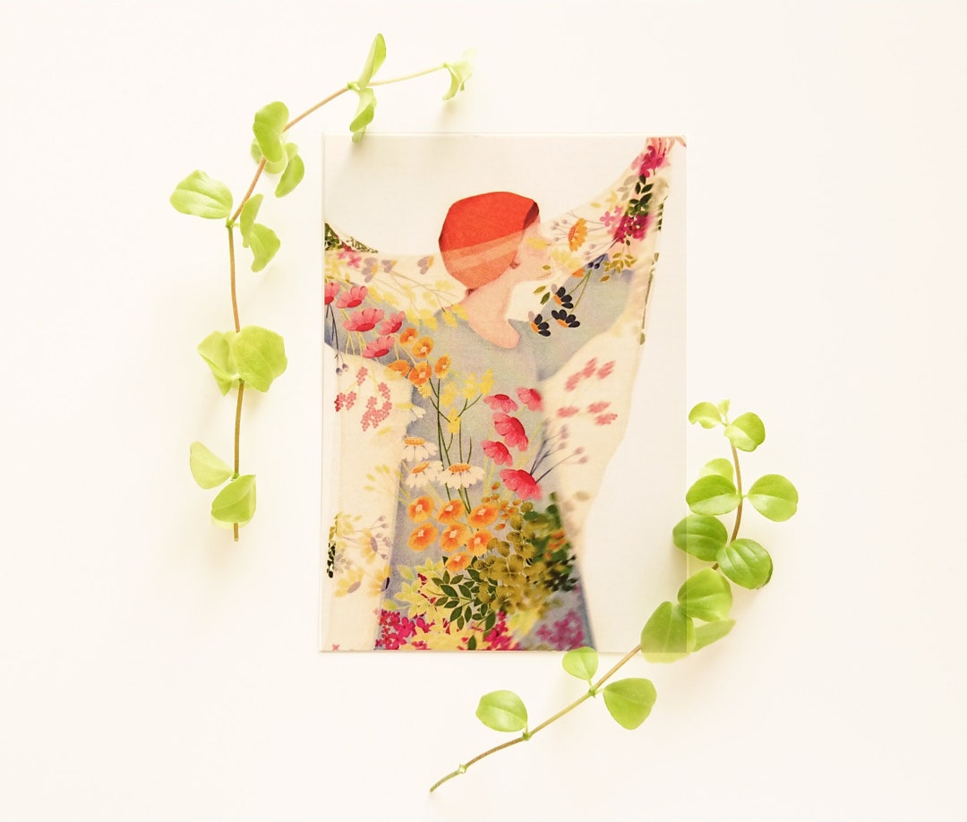 Silk. Pretty Postcard With Original Illustration. - Etsy