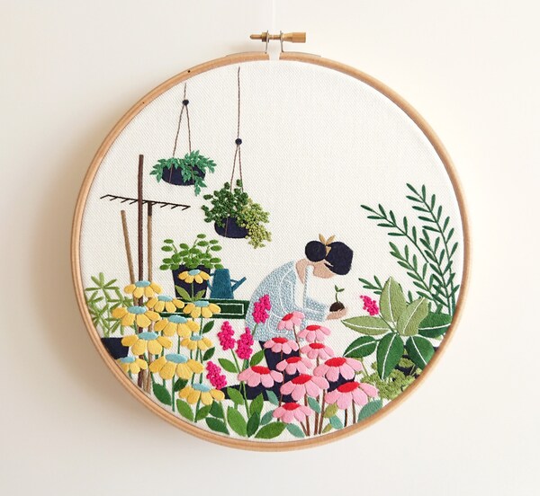 Custom Baby Embroidery Hoop Line Art , Cross Stitch Nursery Decor ,new ...