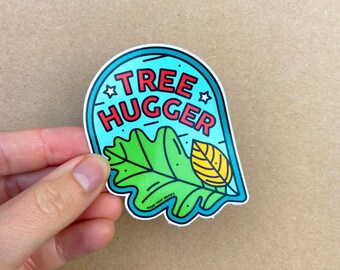 Tree Hugger Sticker - Etsy