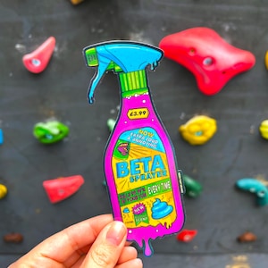 Large Beta Spray & Anti-beta Spray Bottle Holographic Stickers, Vinyl ...