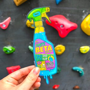 Large Beta Spray & Anti-beta Spray Bottle Holographic Stickers, Vinyl ...