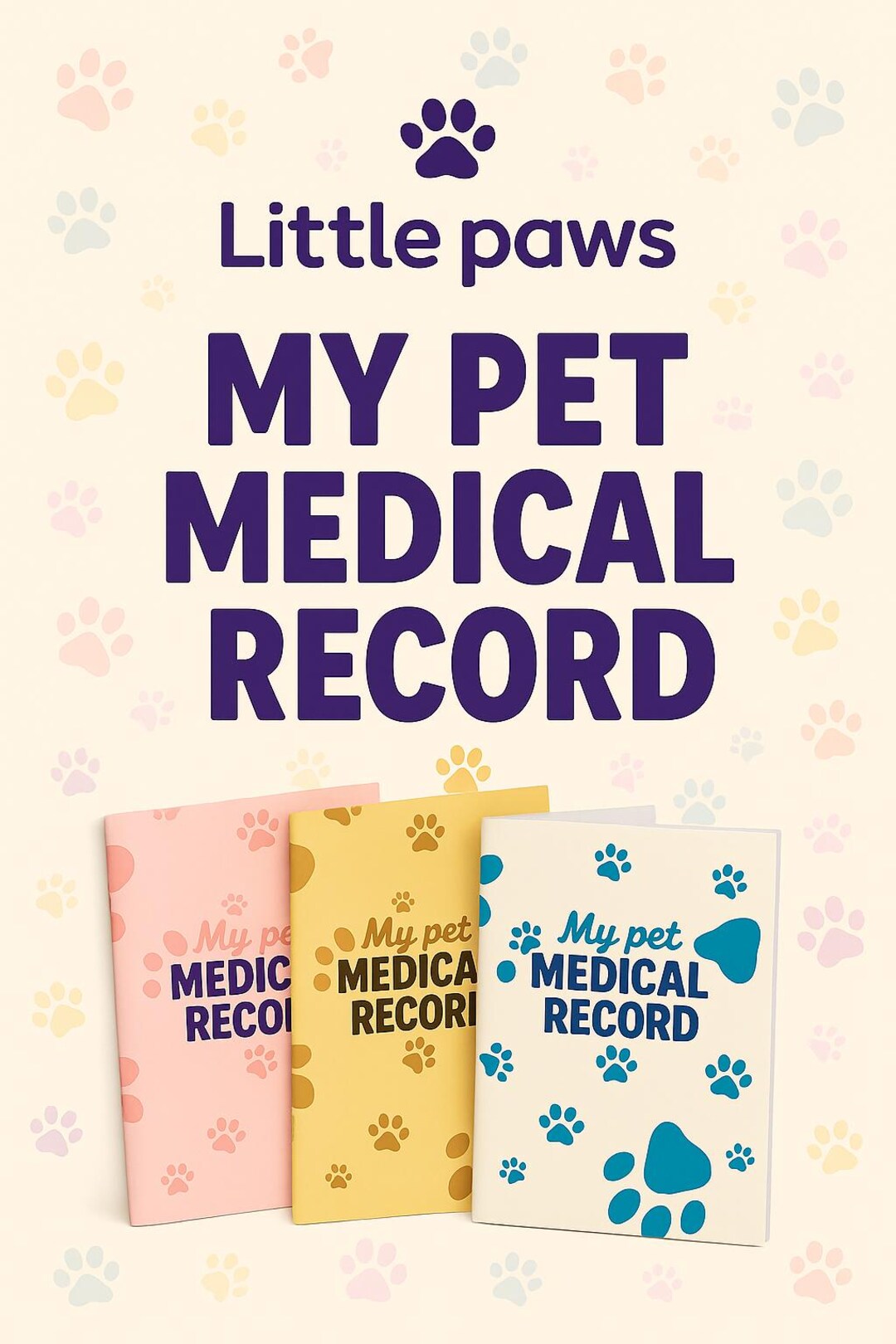 Pet Medical Record Book | Dog Health Journal | Vaccine Tracker | Vet ...