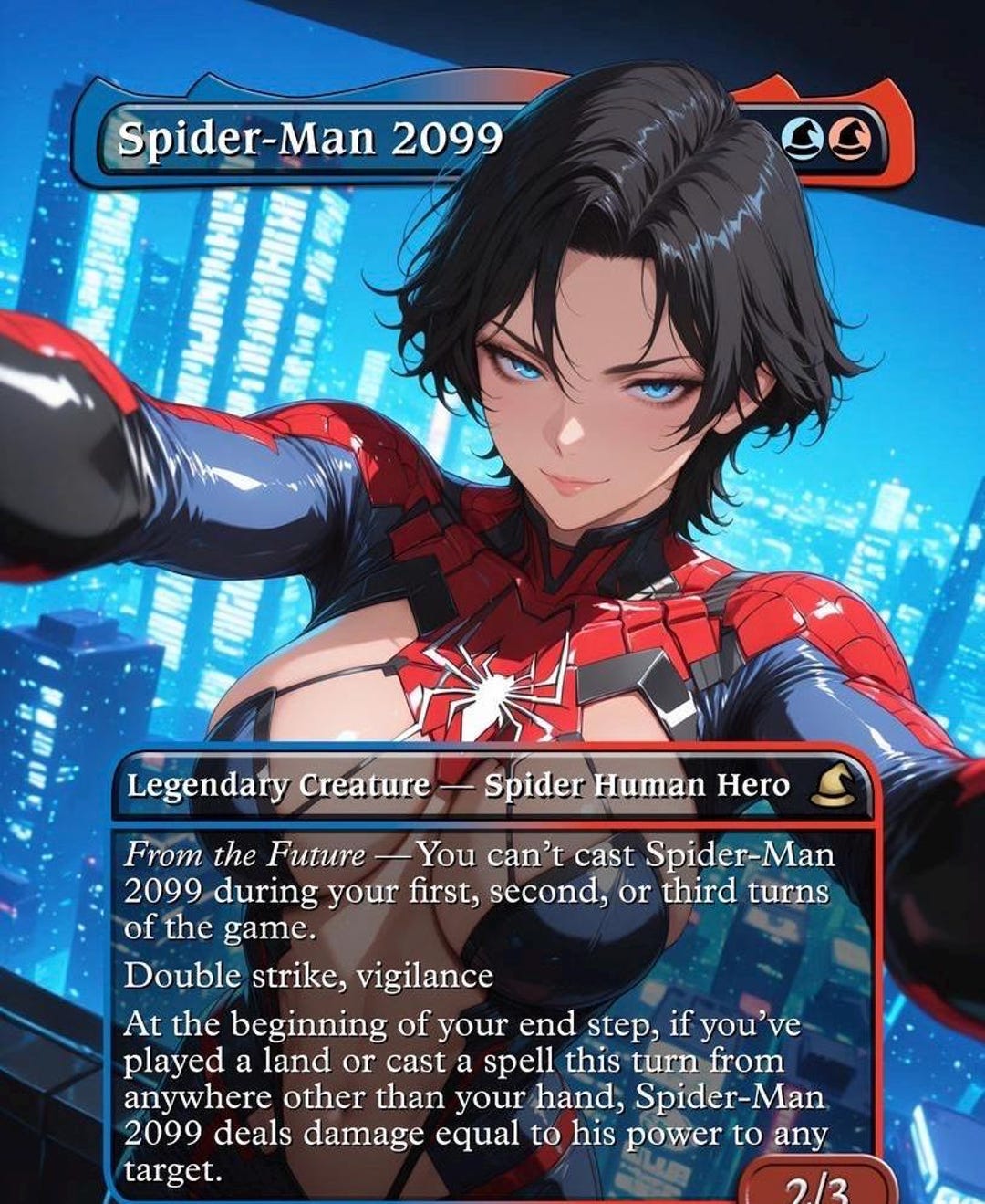 Spiderman 2099 Mtg Card Handmade Edh Commander Land - Etsy