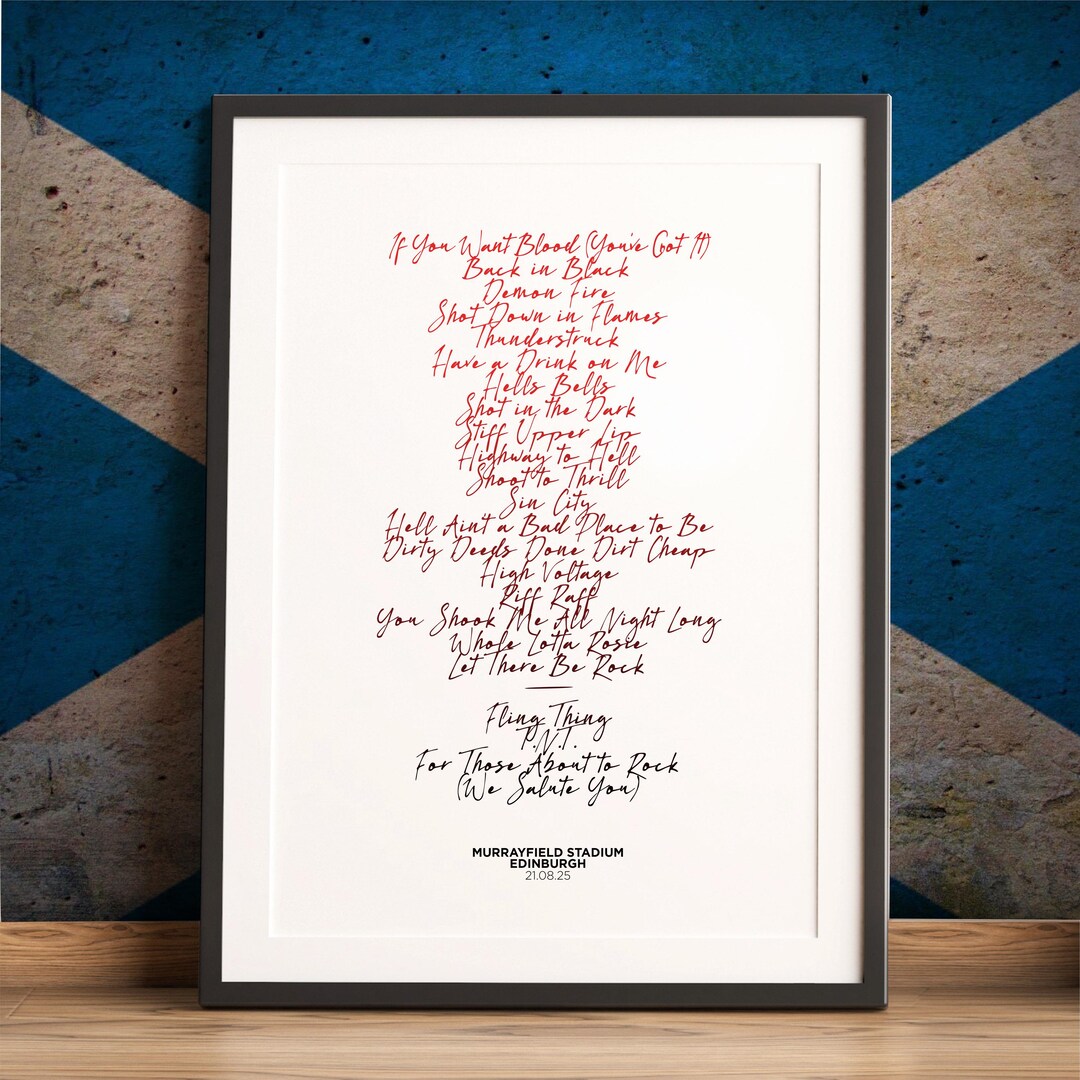 AC/DC - Murrayfield Stadium - 21.08.25 - 2025 UK Tour Concert Setlist ...