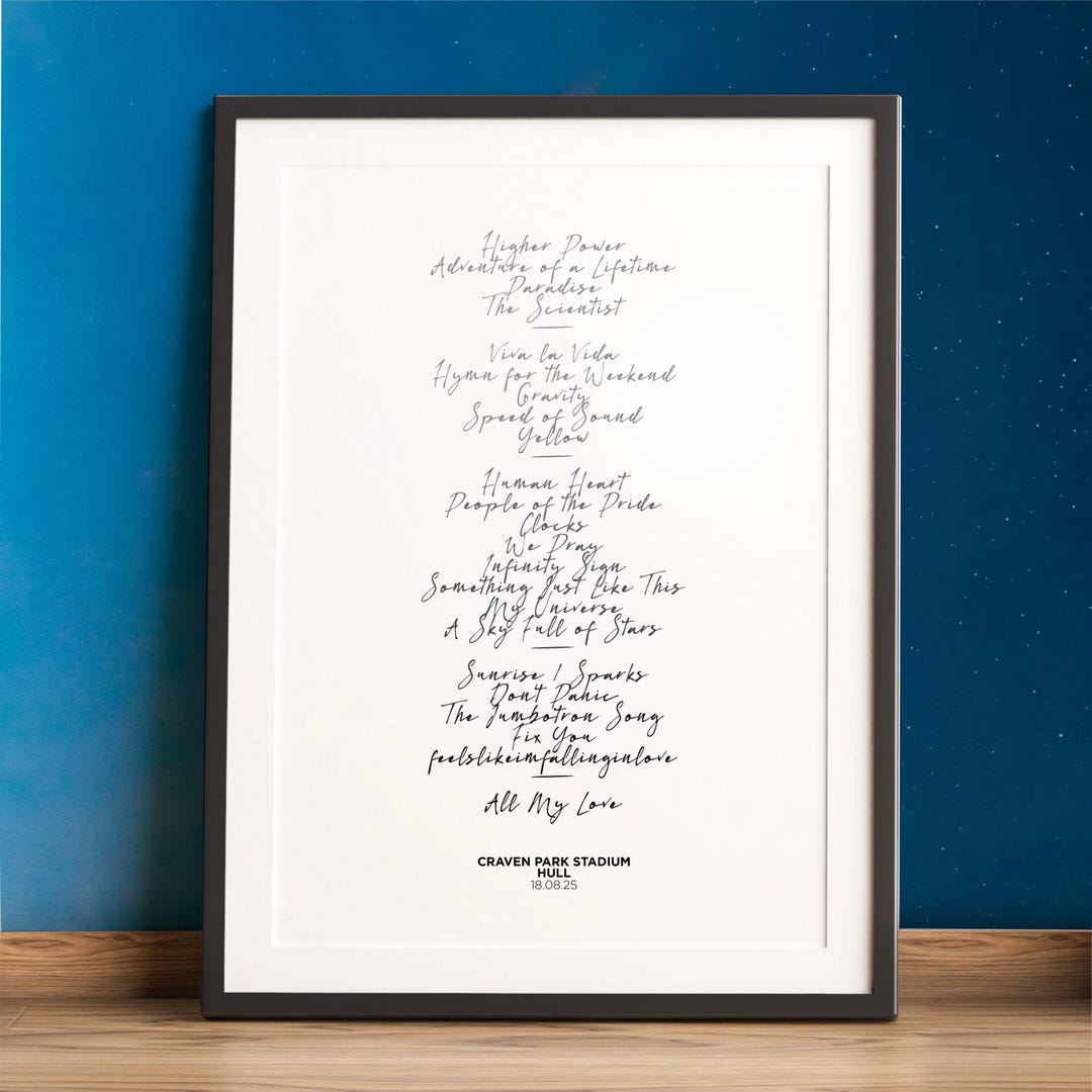 Coldplay - Craven Park Stadium, Hull - 2025 UK Tour Concert Setlist ...