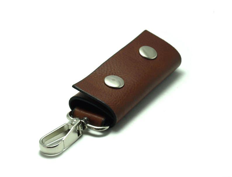 Handmade leather keychain key holder cover for keys with 2 | Etsy