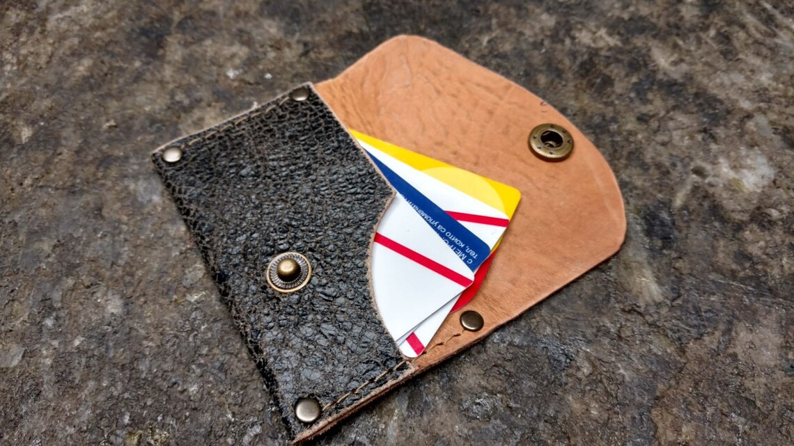 Stylish leather cards case from italian genuine leather max 6 | Etsy