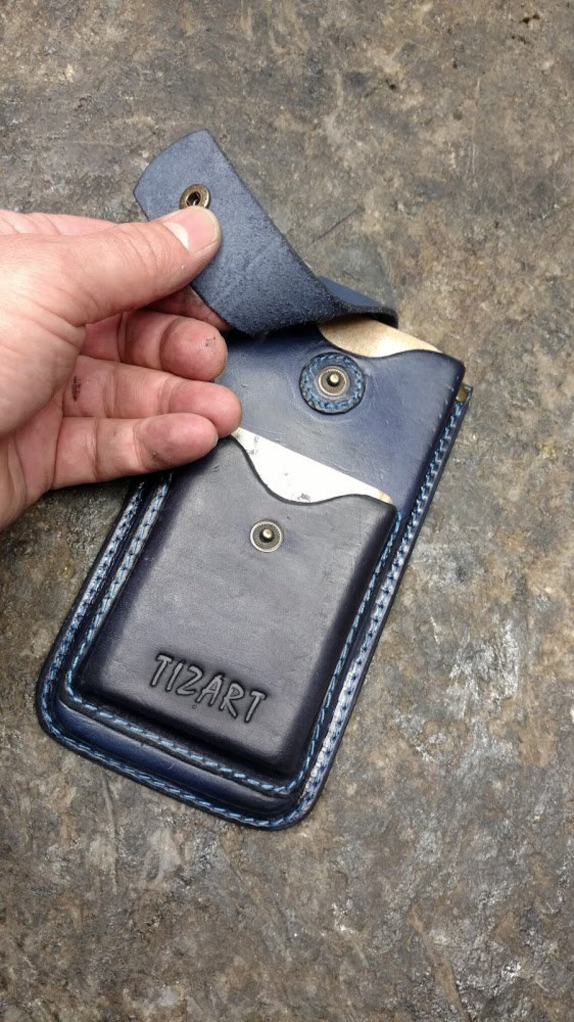 Custom Size Leather Case to Fit Cell Phone and Ifi Hip Dac Charging Two ...