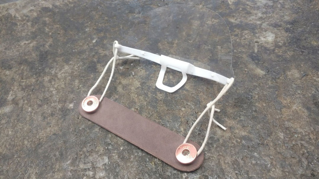 Face Mask Expander Brown Genuine Cowhide Mask Face Stirrups Back Strap ...