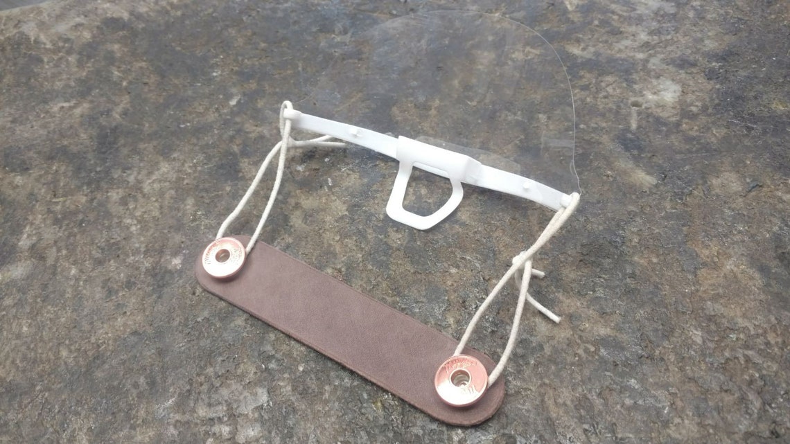 Face mask expander brown genuine cowhide mask face stirrups | Etsy