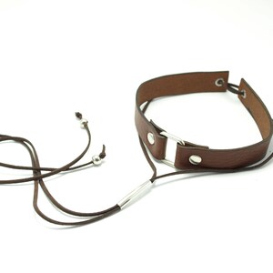 Handmade Leather Choker Brown Leather Boho Chokers Leather Bohemian ...