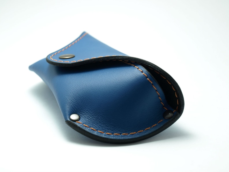 Elegant Handmade Blue Leather Case to Be Able to Fit Ray Ban - Etsy