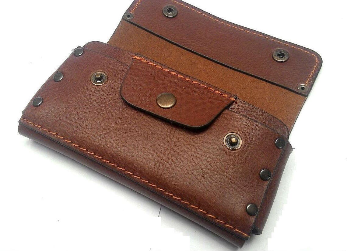 Brown Cowhide Wallet to Fit Iphone 6 7 8 PLUS With Lifeproof - Etsy