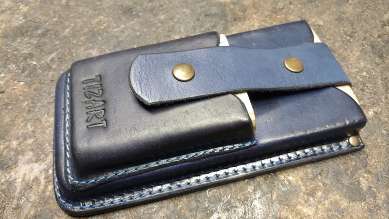 Custom Size Leather Case to Fit Cell Phone and Ifi Hip Dac Charging Two ...