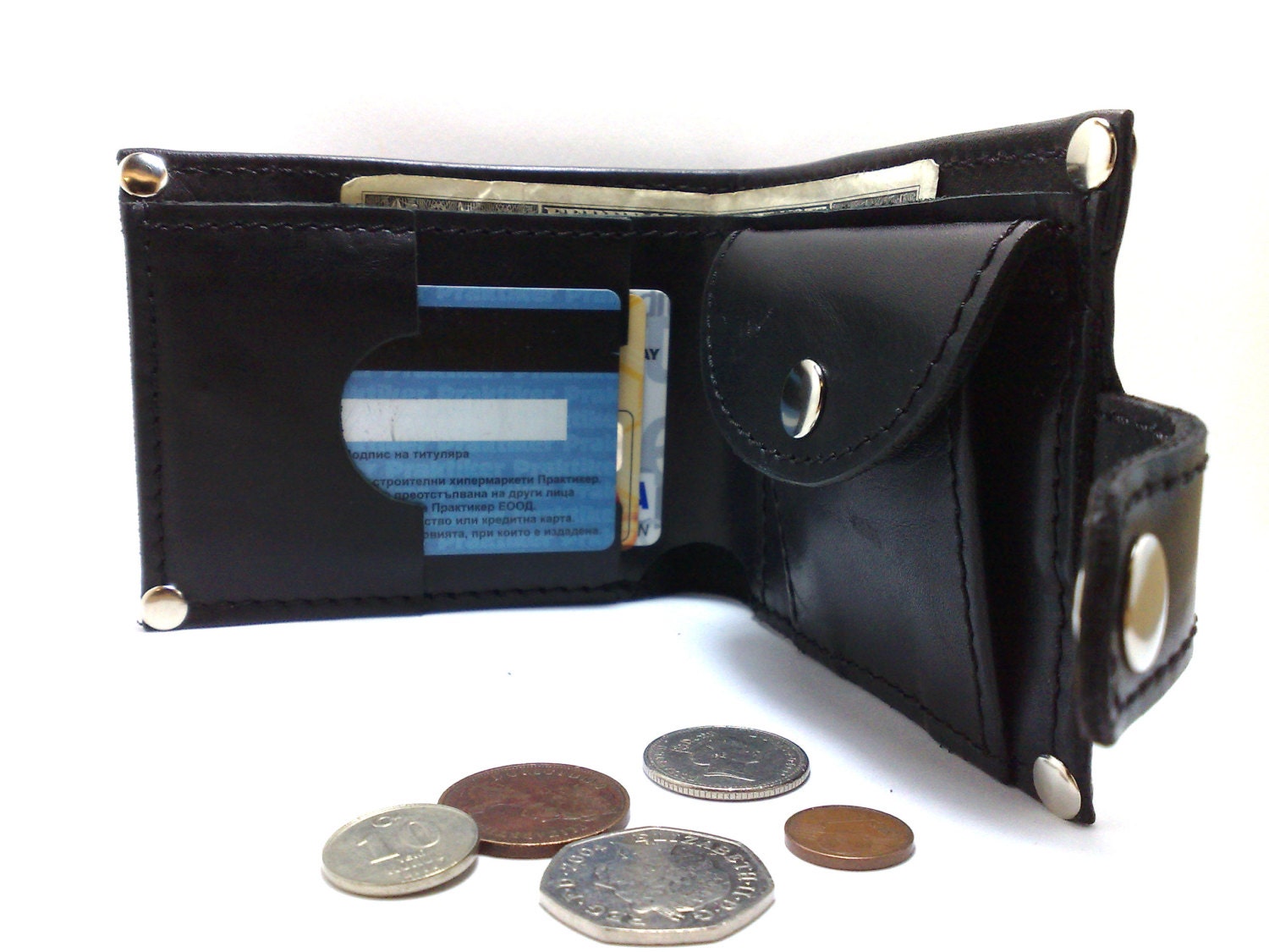 NEW Perfect Bike Wallet From Genuine Leather Two Pockets for Business ...