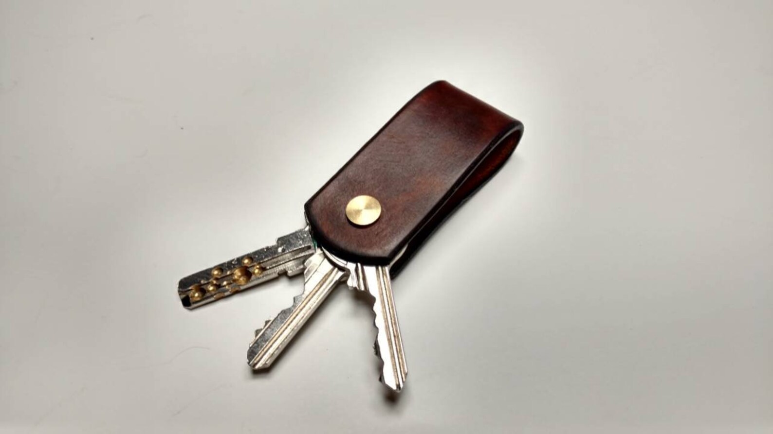 Comfortable Small Compact 3-key Holder From Thick Genuine - Etsy