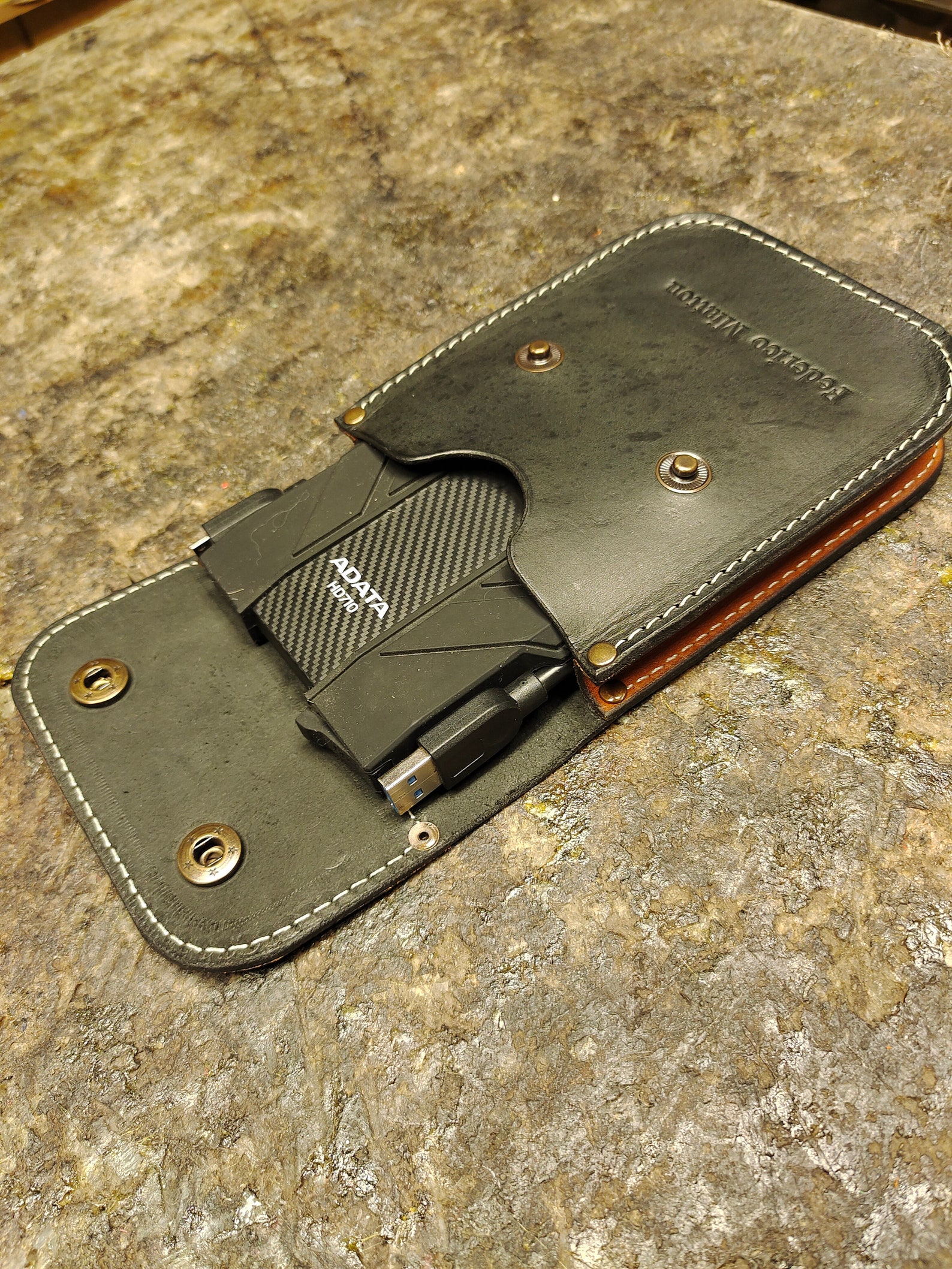Leather Case for Durable HD710 2.5" EXTERNAL HDD Hard Drive Bag Holder ...