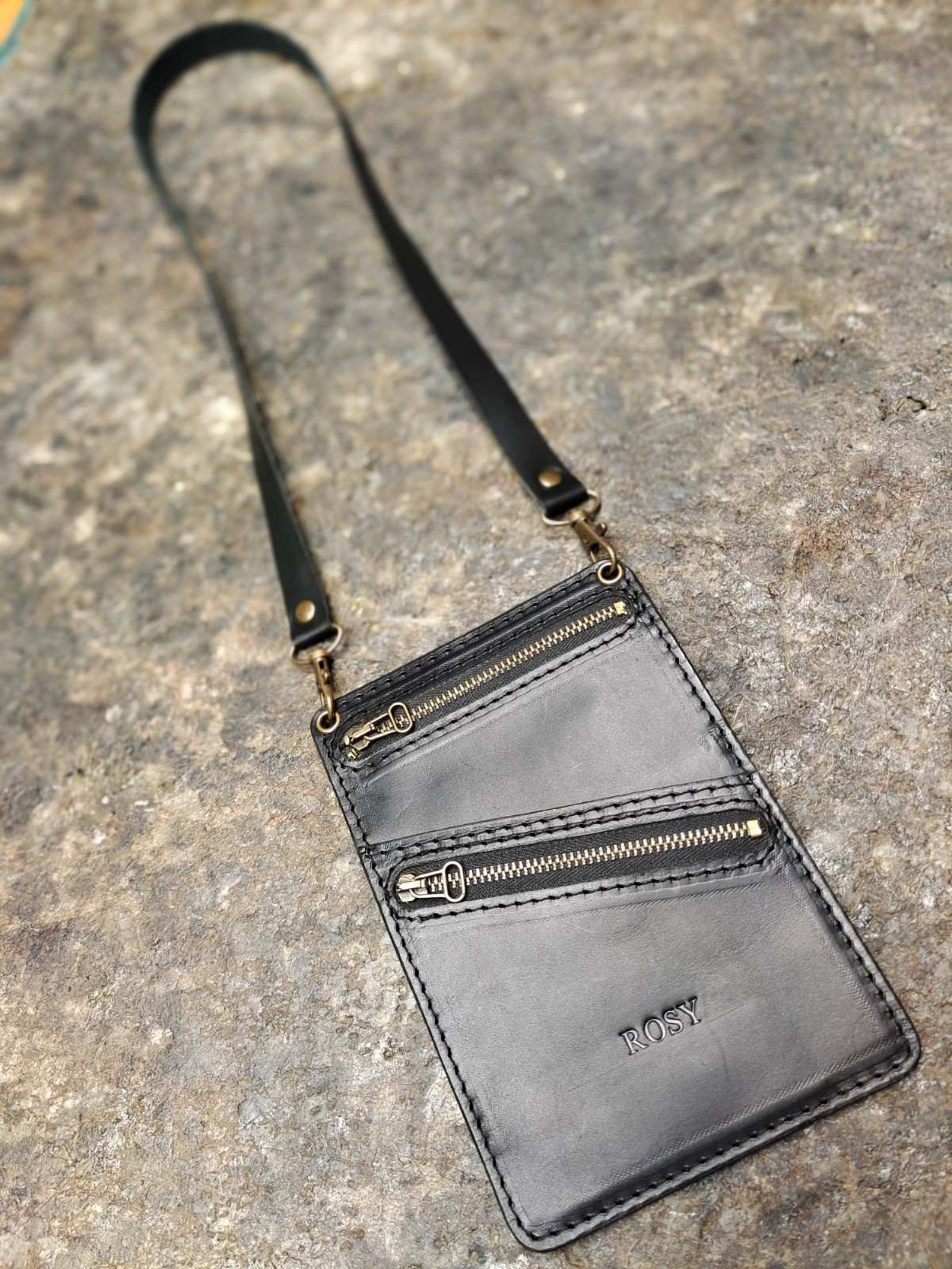 New Handmade Italian Leather Travel Pouch for Passport - Etsy