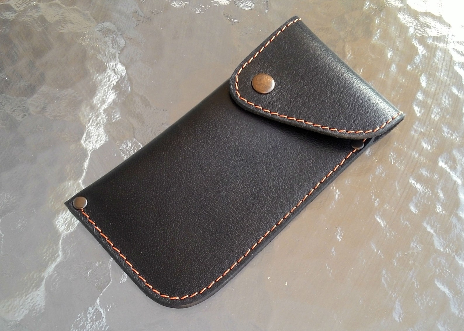 Eyeglasses Sleeve Holder, Reading Glass Covers in Black Italian Genuine ...