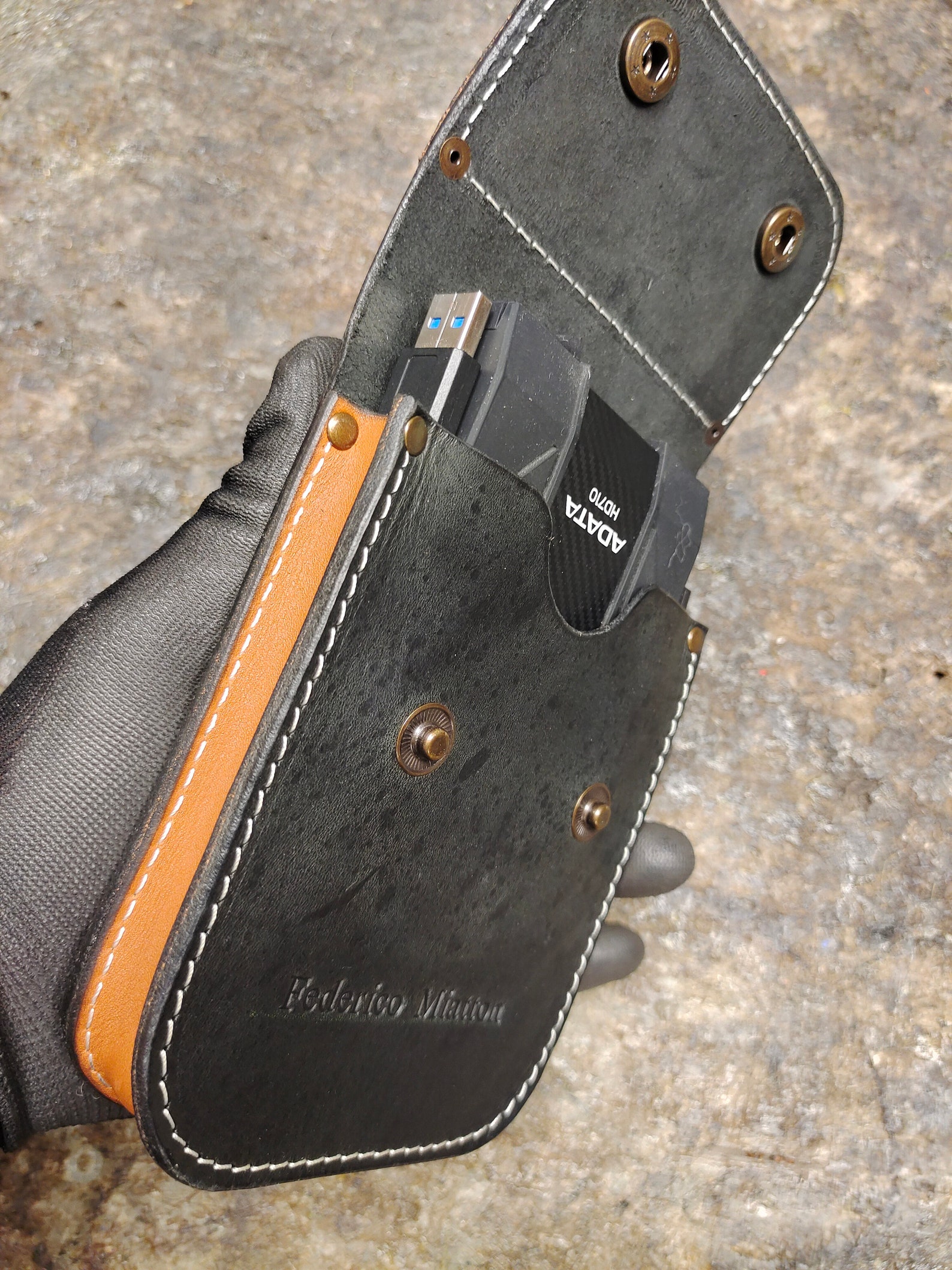 Leather Case for Durable HD710 2.5" EXTERNAL HDD Hard Drive Bag Holder ...
