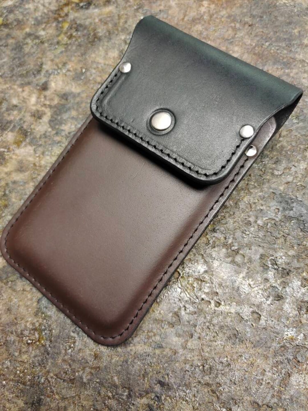 Stylish Sleeve to Fit All Phone Models Black Brown Cow Leather Belt ...