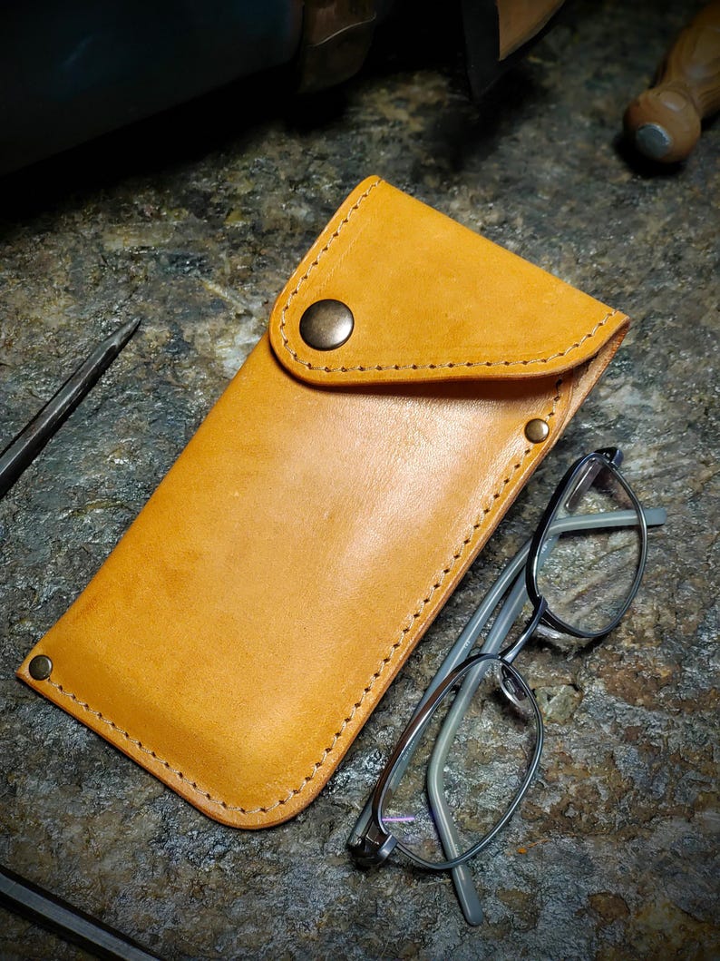Eyeglasses Sleeve Holder, Reading Glass Covers in Black Italian Genuine ...