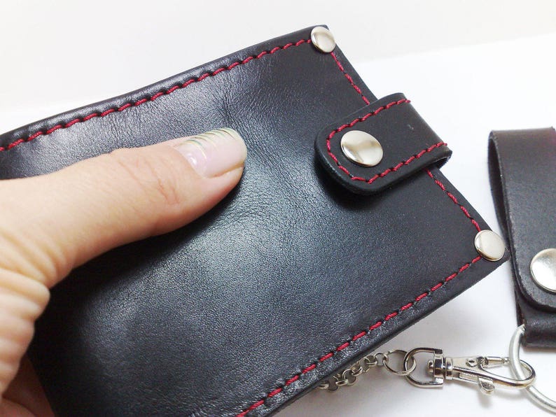 Perfect Bike Wallet From Navy Blue Genuine Leather Two Pockets - Etsy