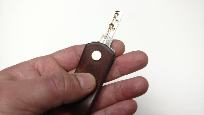 Comfortable Small Compact 3-key Holder From Thick Genuine - Etsy