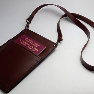 New Handmade Italian Leather Travel Pouch for Passport Boarding Pass ...