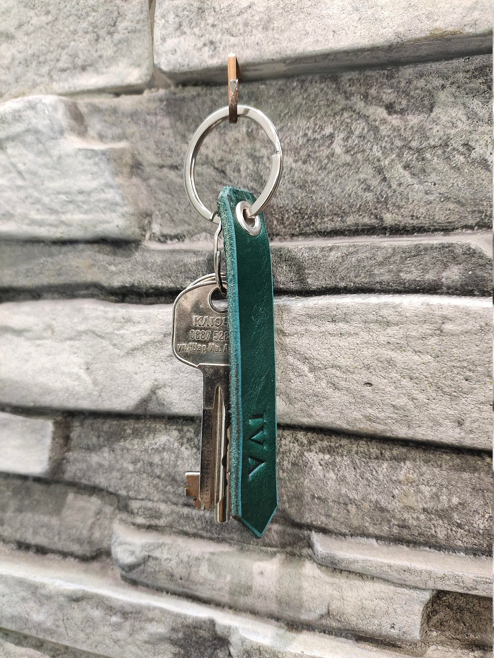 Leather Tags Keychain Personalized Leather Strap Hand Crafted - Etsy