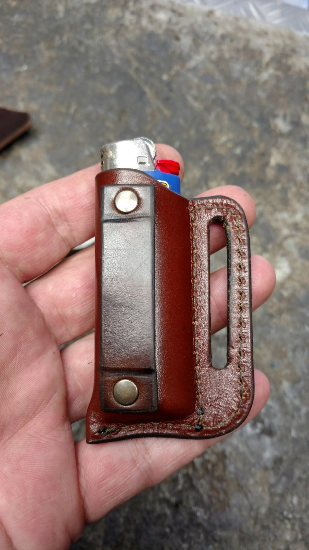 Handmade Lighter Leather Case Belt Loop Genuine Leather Lighter Belt ...