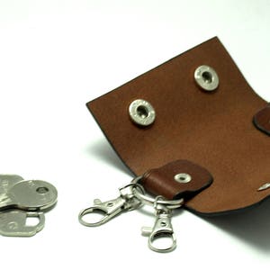Handmade Leather Keychain Key Holder Cover for Keys With 2 Hooks and ...