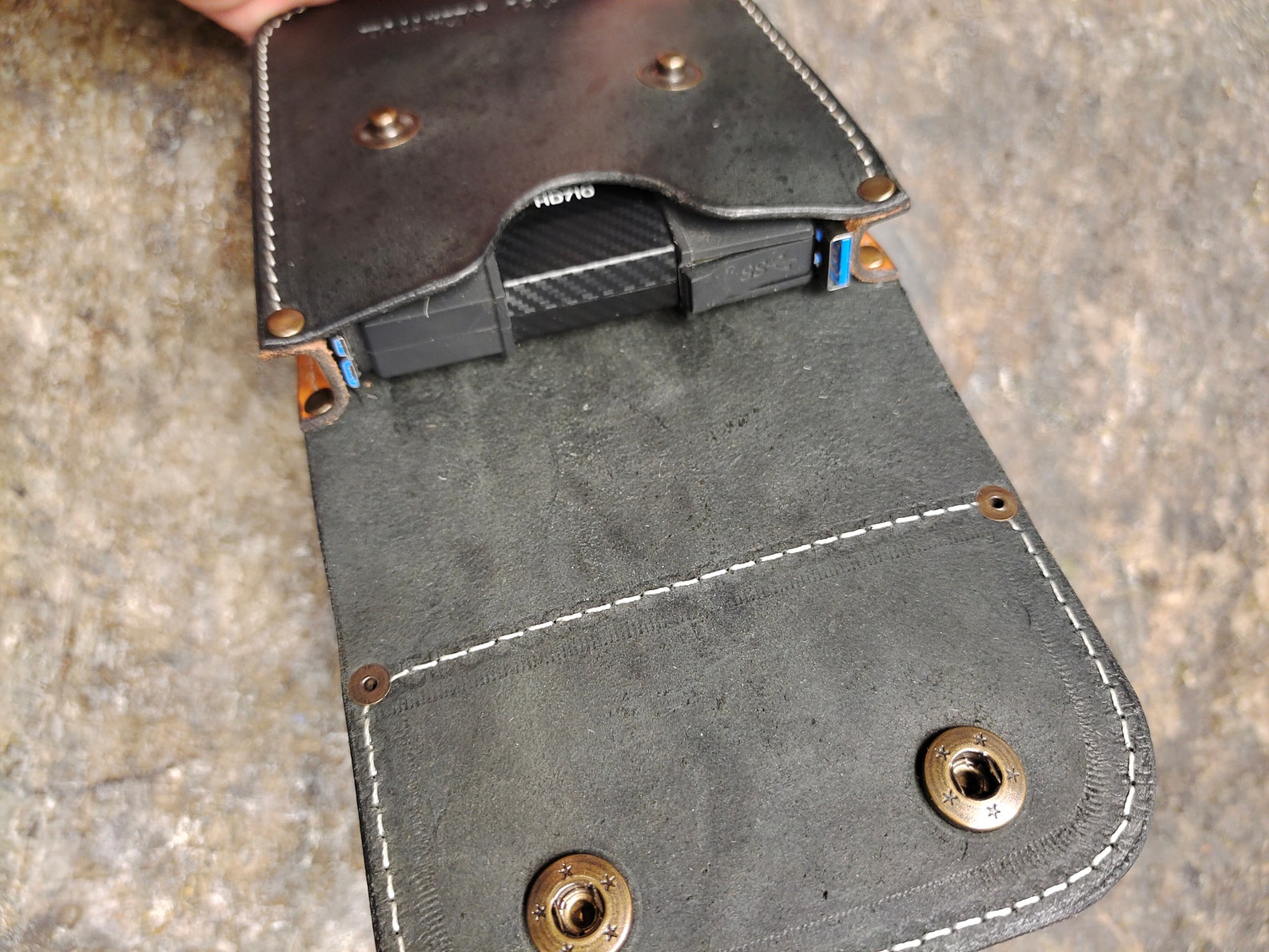 Leather Case for Durable HD710 2.5" EXTERNAL HDD Hard Drive Bag Holder ...
